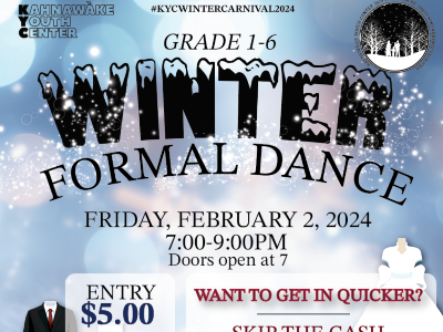 Winter Formal Early Registration | Programs | Kahnawake Youth Center Store